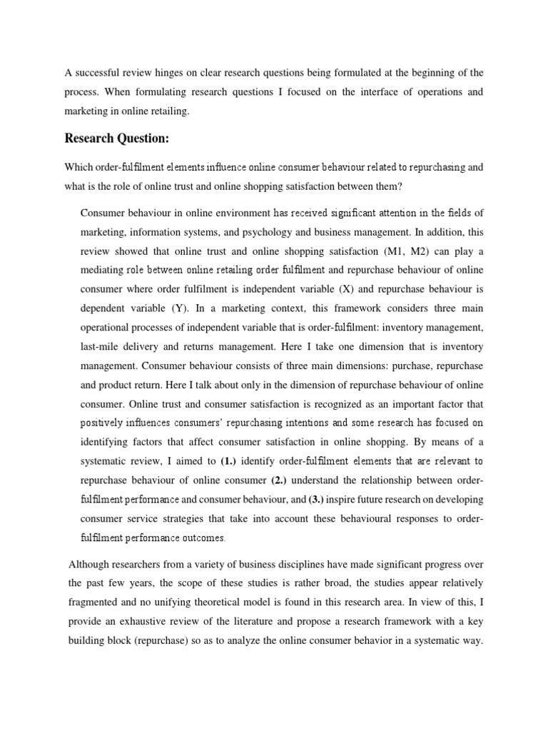 Problem Statement | PDF | Consumer Behaviour | Online Shopping