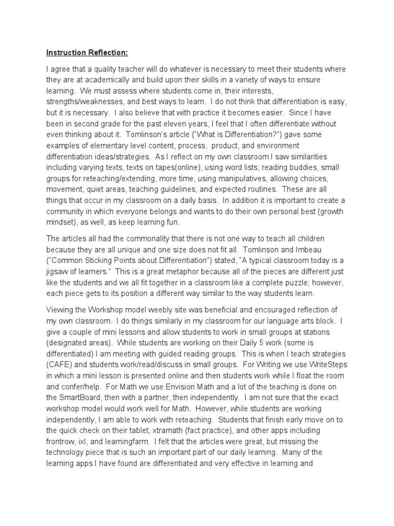 Effective Differentiation Strategies in Teaching | PDF | Change | Learning