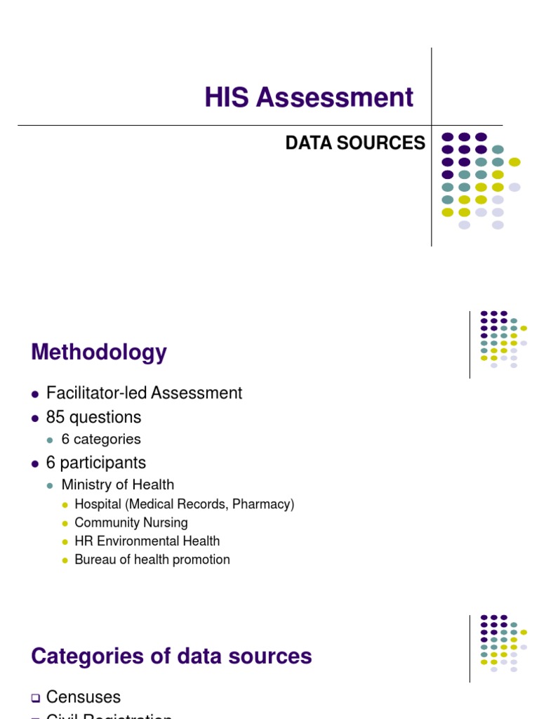 HIS Assessment: Data Sources & Gaps | PDF | Census | Survey Methodology