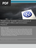 Ethics Analysis: VW Emissions Scandal | PDF | Natural Environment ...