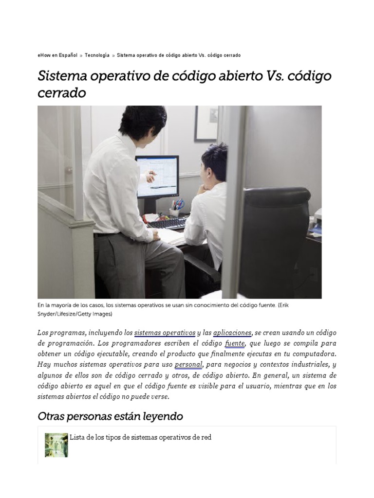 Codigo Abierto y Cerrado | PDF | Programa de computadora | Programación