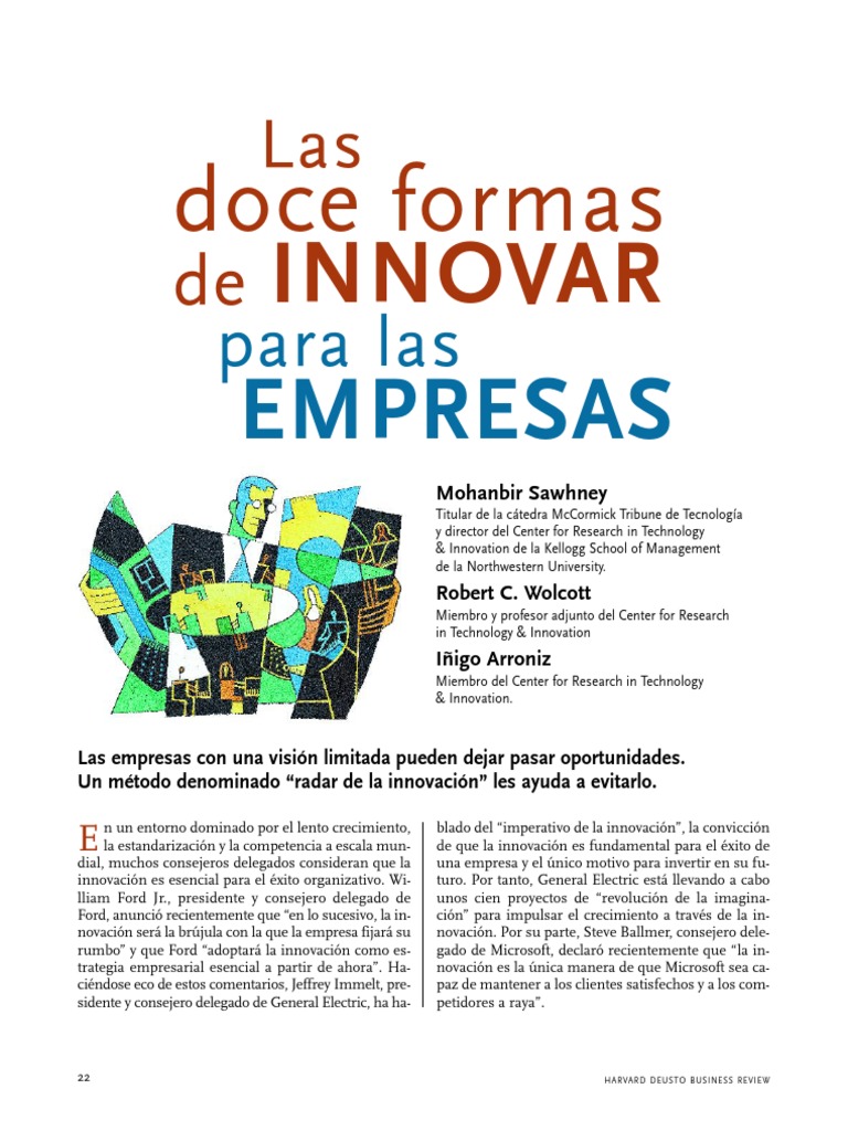 Doce Formas de Innovar para Las Empresas PDF | PDF | Innovación | Medición