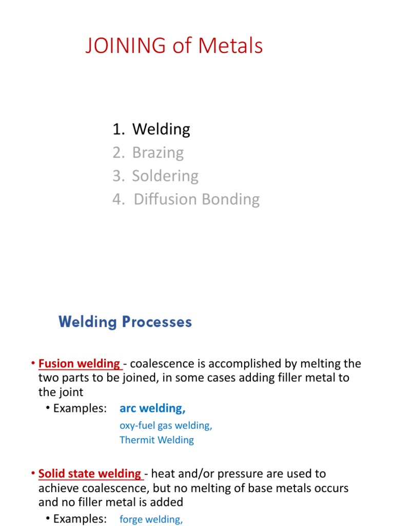 Metal Joining Techniques: Welding Methods | PDF | Welding | Construction