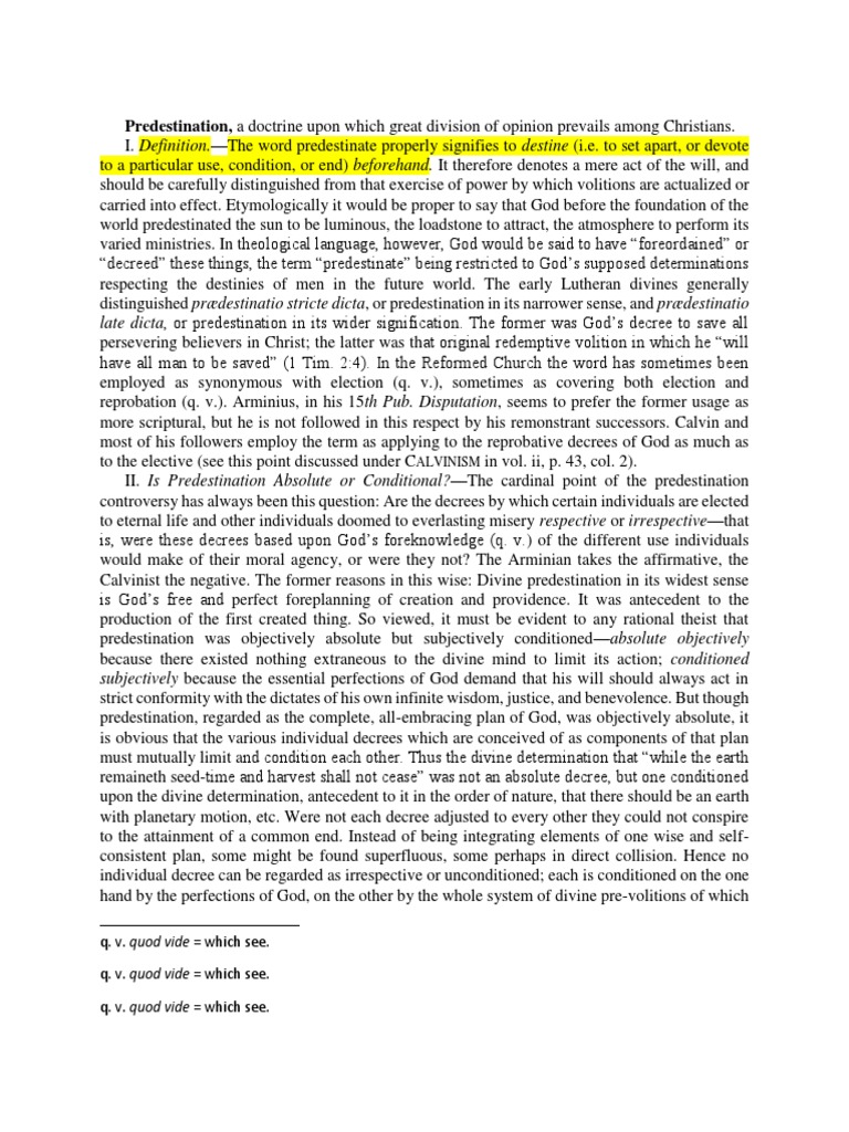 Predestination | PDF | Predestination | Calvinism