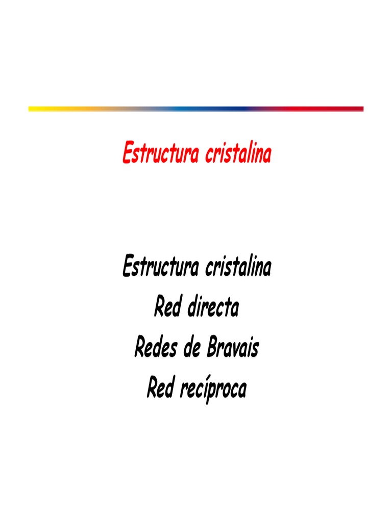 2B Estructura Cristalina | PDF | Cristalografía de rayos X | Estructura ...