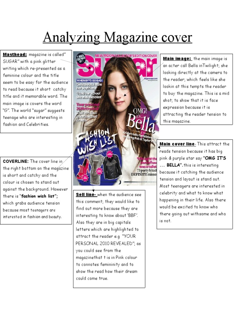 Analyzing "SUGAR" Magazine Cover Design | PDF