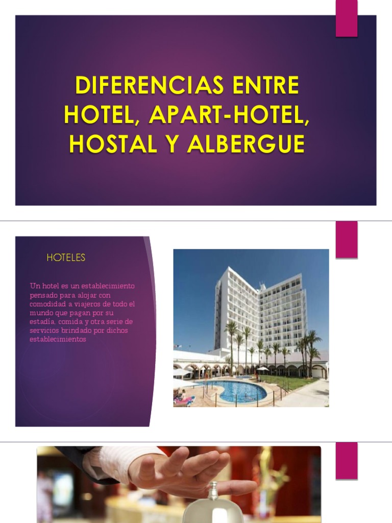 Diferencias Entre Hotel, Apart-Hotel, Hostal y Albergue | PDF | Hotel ...