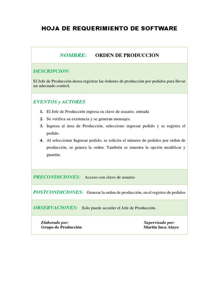 Hoja-De-Requerimientos Listo | PDF | Software | Informática