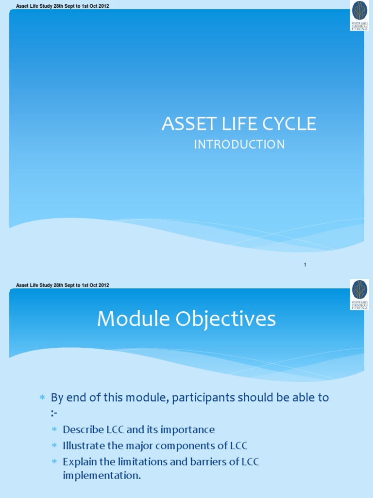 1.0 Asset Life Cycle | PDF | Life Cycle Assessment | Product Lifecycle