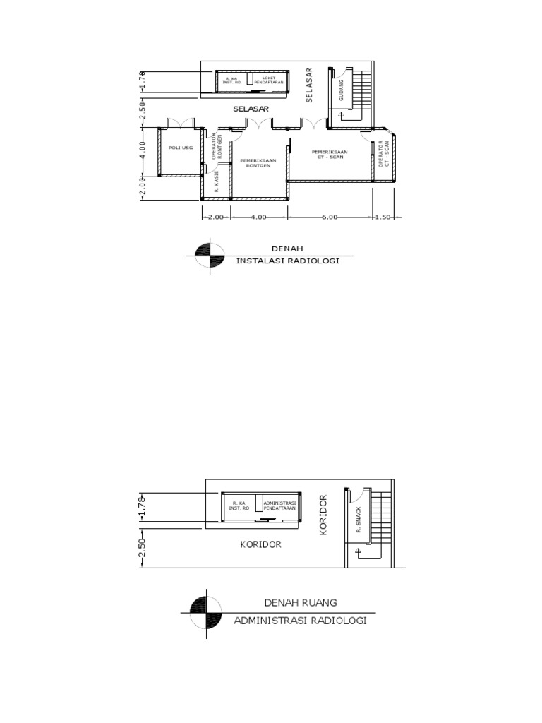 Denah Ruang Instalasi Radiologi | PDF | Medical Tests | Tomography