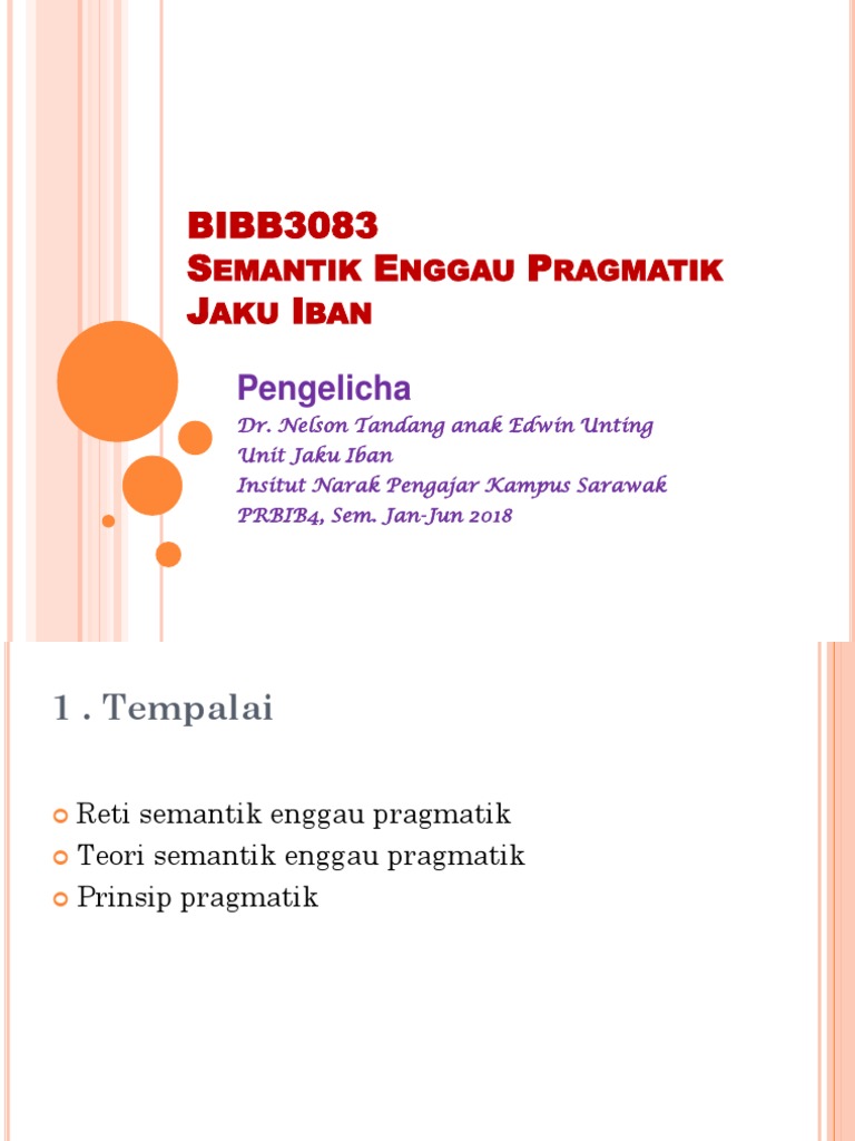Semantik dan Pragmatik Jaku Iban | PDF | Ilmu Sosial | Seni & Disiplin Bahasa
