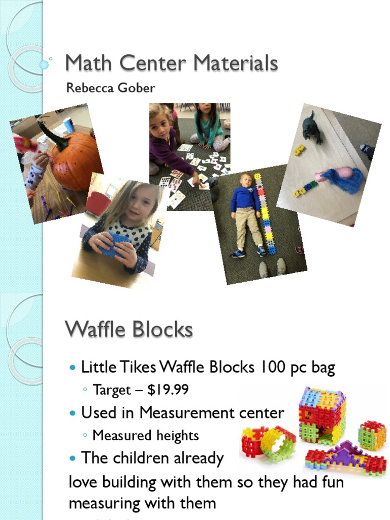 Math Center Materials: Rebecca Gober | PDF | Toys | Leisure