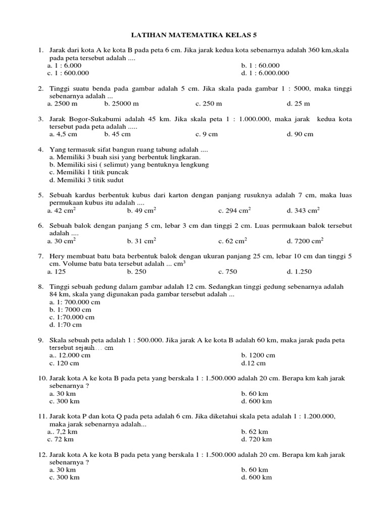 Latihan Soal Matematika | PDF