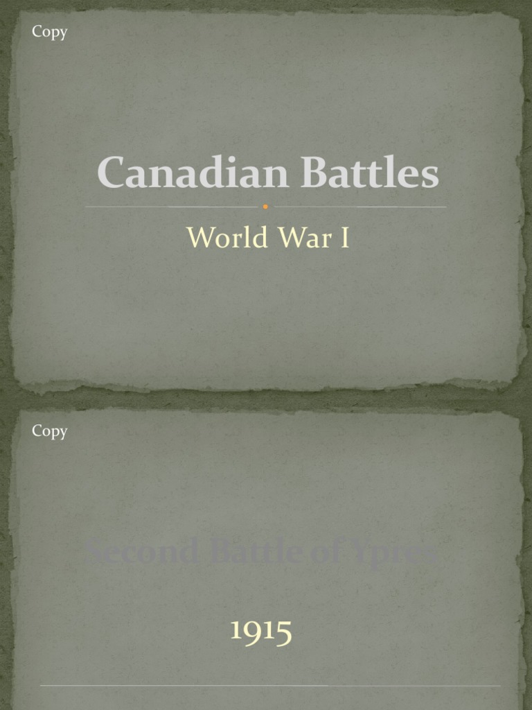 Canadian Battles: World War I | PDF | Barrage (Artillery) | Trench Warfare