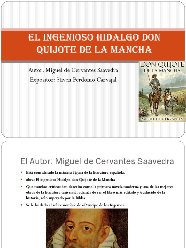 El Ingenioso Hidalgo Don Quijote de La Mancha | PDF | Don Quijote ...