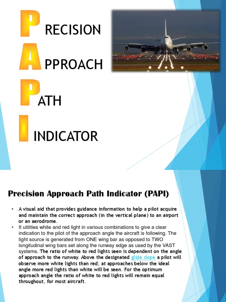 PAPI Navigation Nav Aids | PDF | Aviation | Aerospace