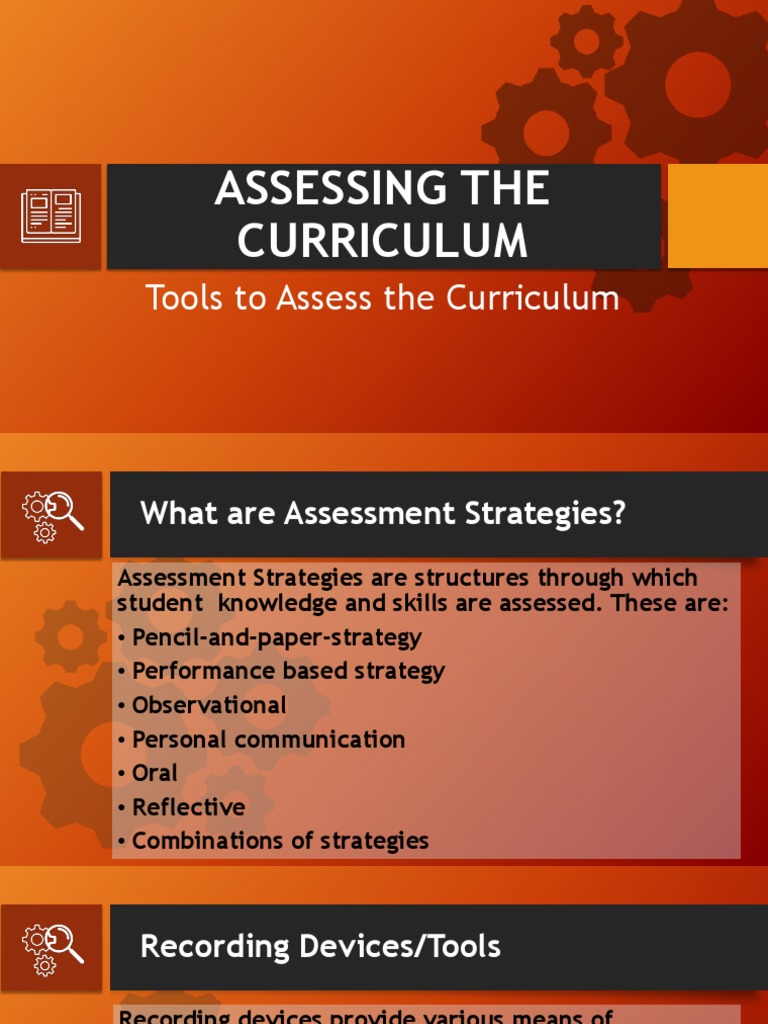 Assessing The Curriculum | PDF | Curriculum | Educational Assessment