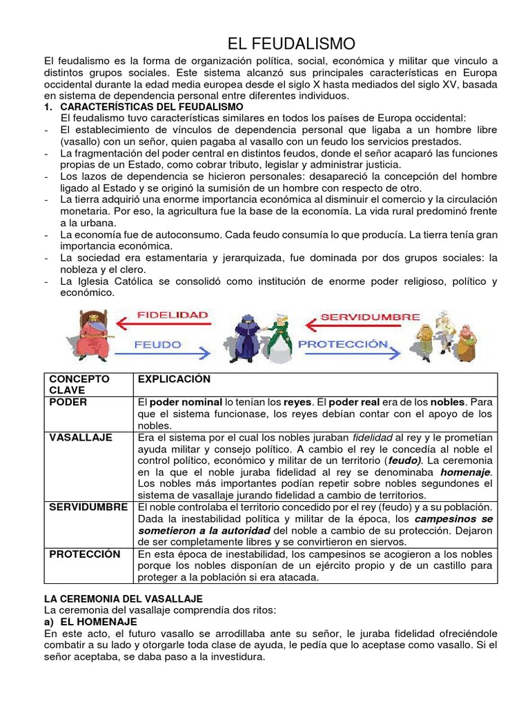 El Feudalismo | Descargar gratis PDF | Feudalismo | Nobleza