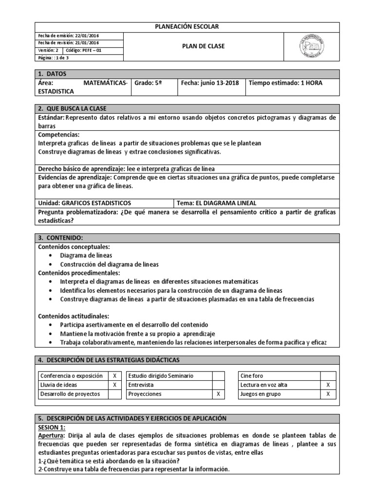 El Diagrama Lineal | PDF | Planificación | Aprendizaje