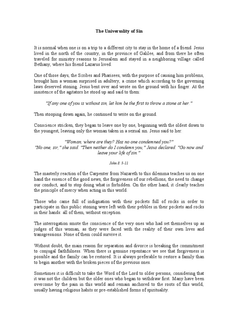 The Universality of Sin | PDF | God The Father | Jesus