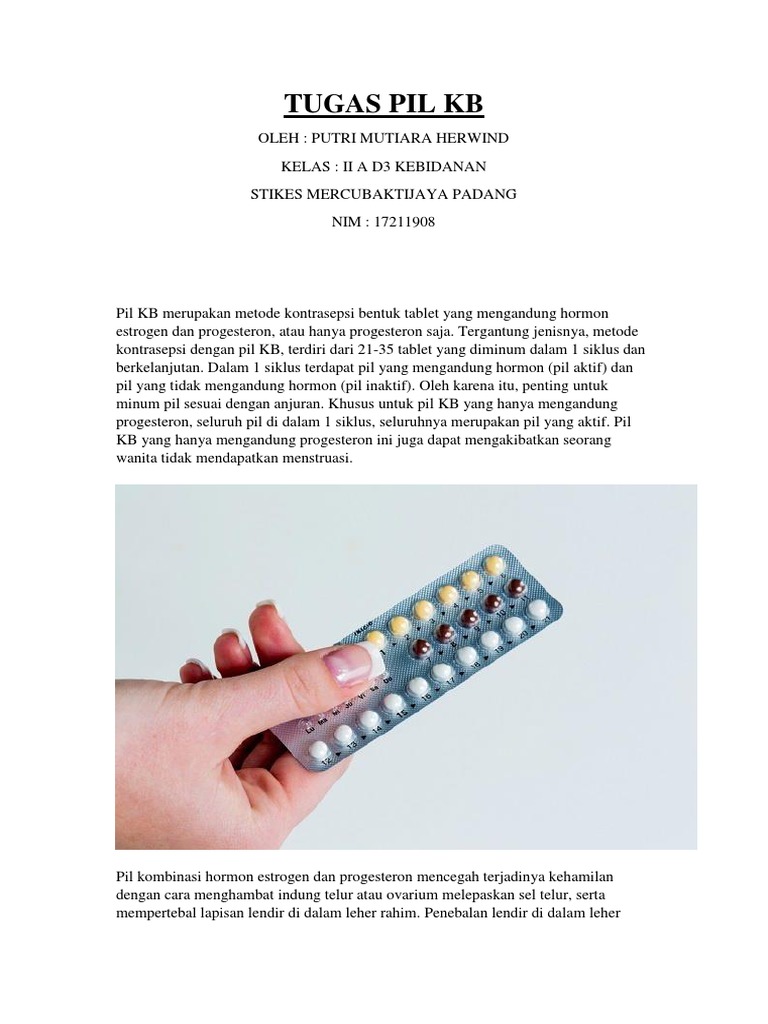 Jenis-Jenis Pil KB | PDF