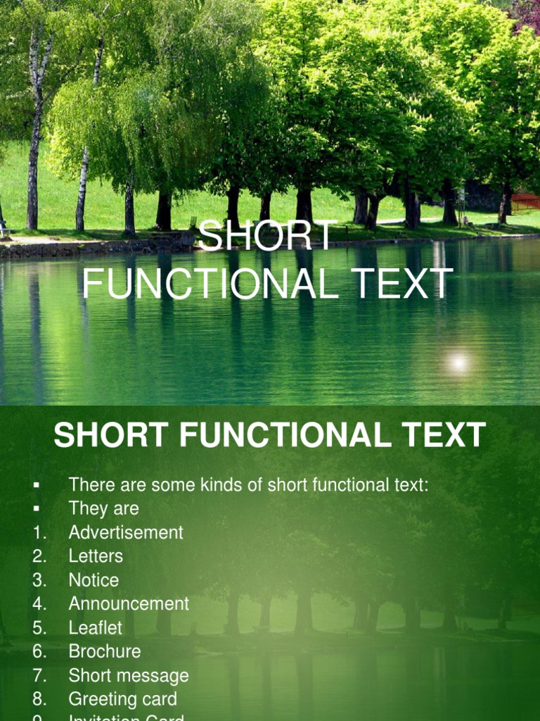 2 Short Functional Text | PDF