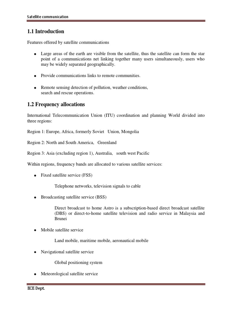 Satellite Communication Notes | PDF | Orbit | Communications Satellite