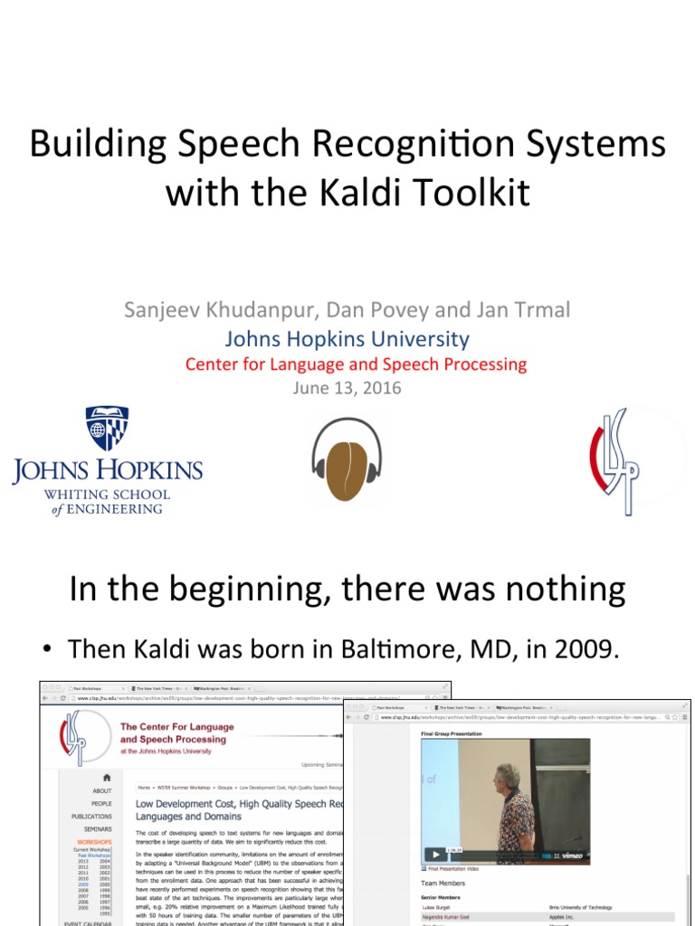 Kaldi Toolkit for Speech Recognition | PDF | Speech Recognition | Deep Learning