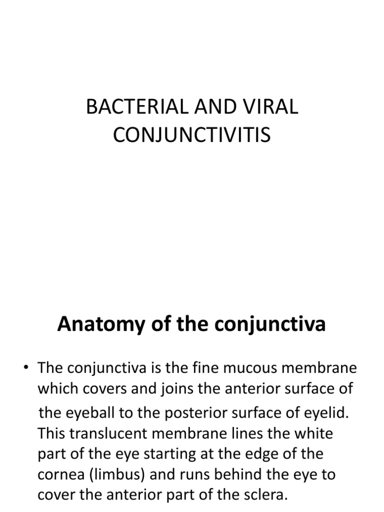 Bacterial and Viral Conjunctivitis | PDF | Immunology | Microbiology
