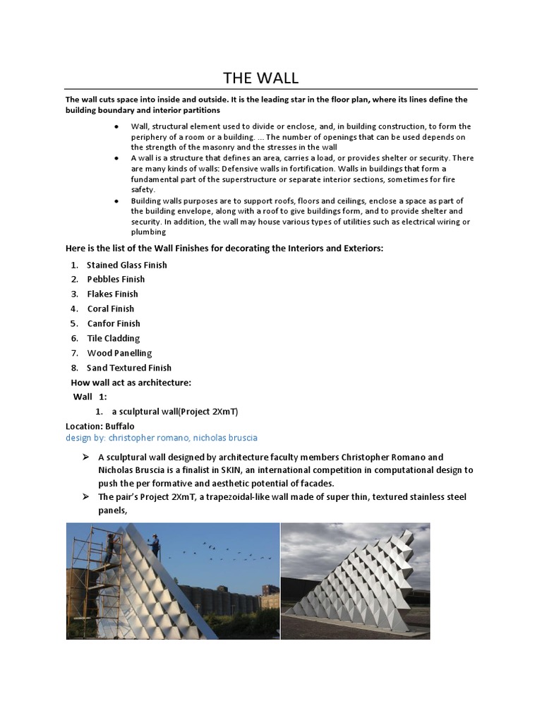 The Wall: Here Is The List of The Wall Finishes For Decorating The ...