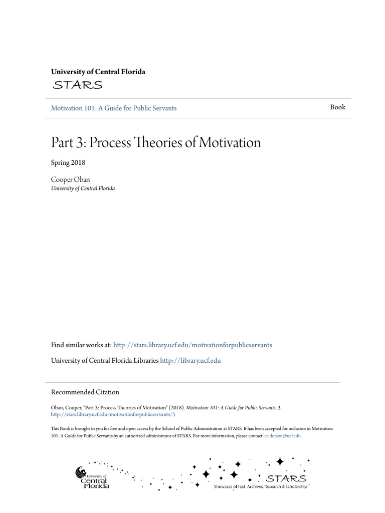 Part 3 - Process Theories of Motivation | PDF | Goal Setting | Motivation