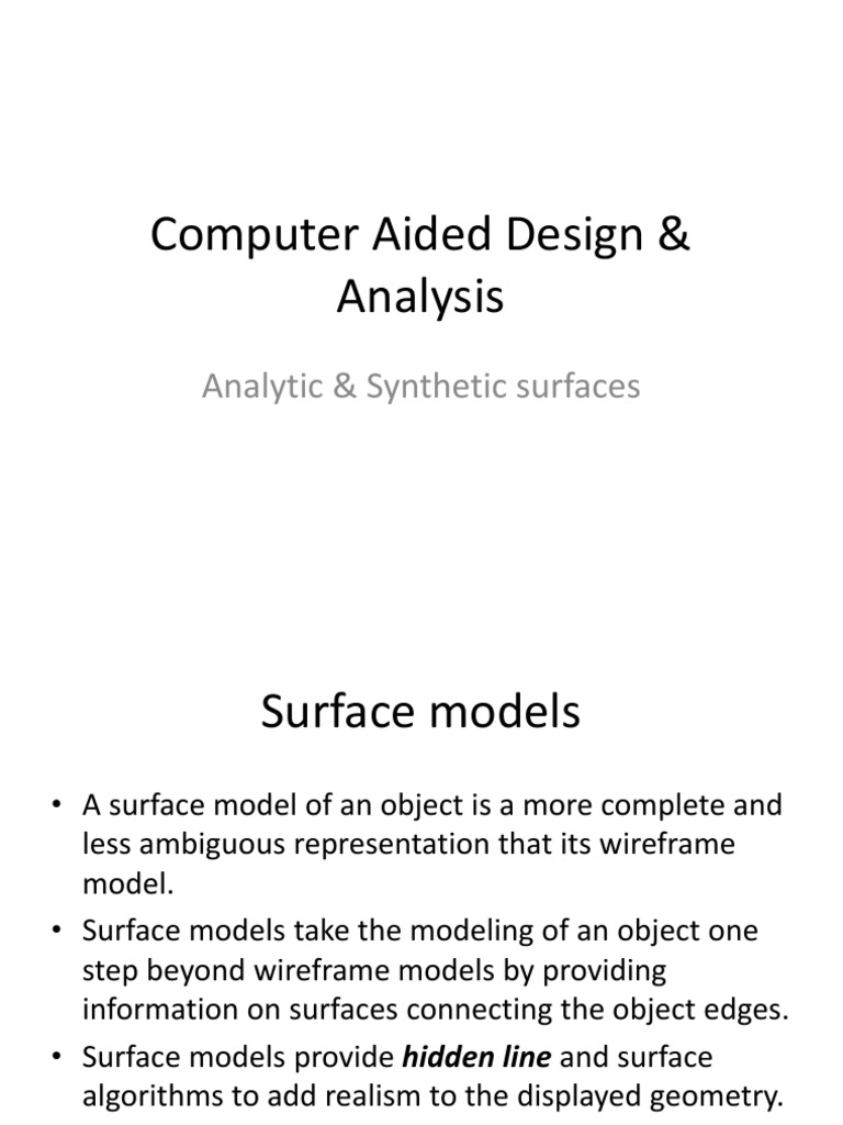 Analytic vs Synthetic Surfaces Explained | PDF | Analytic Geometry ...
