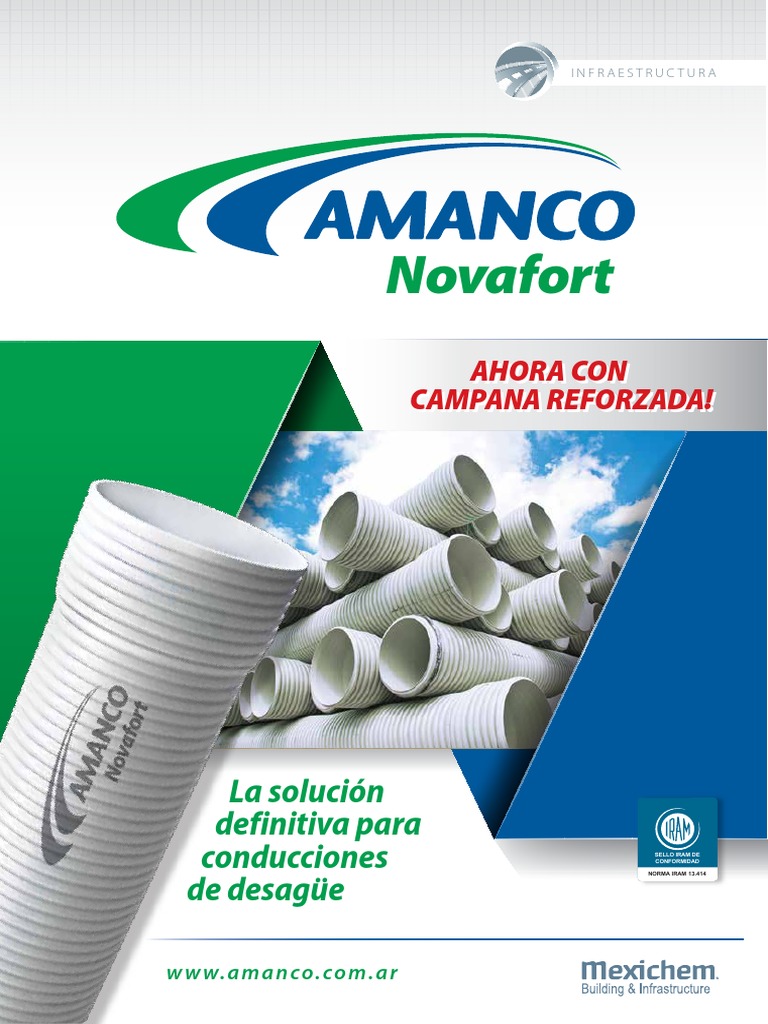 Folleto Amanco Novafort Dic 2016 v1 PDF | PDF | Rigidez | Tubería ...