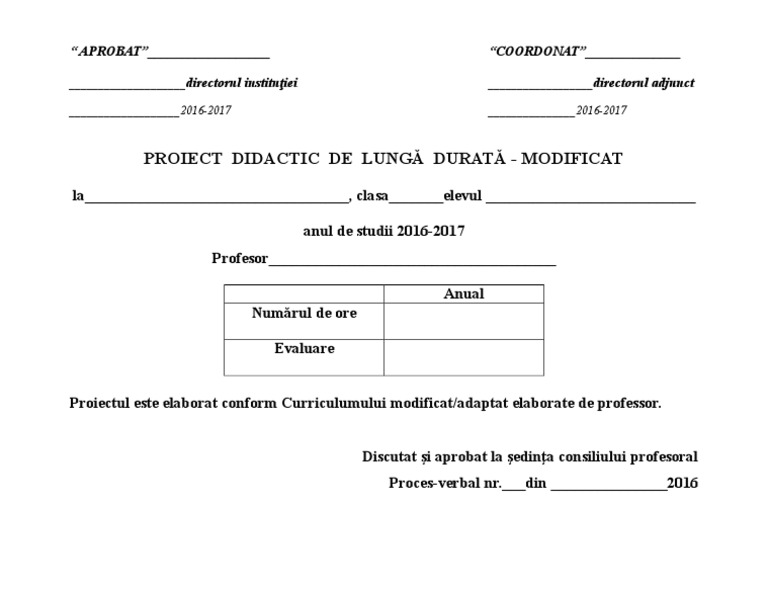 Proiect Didactic CES | PDF