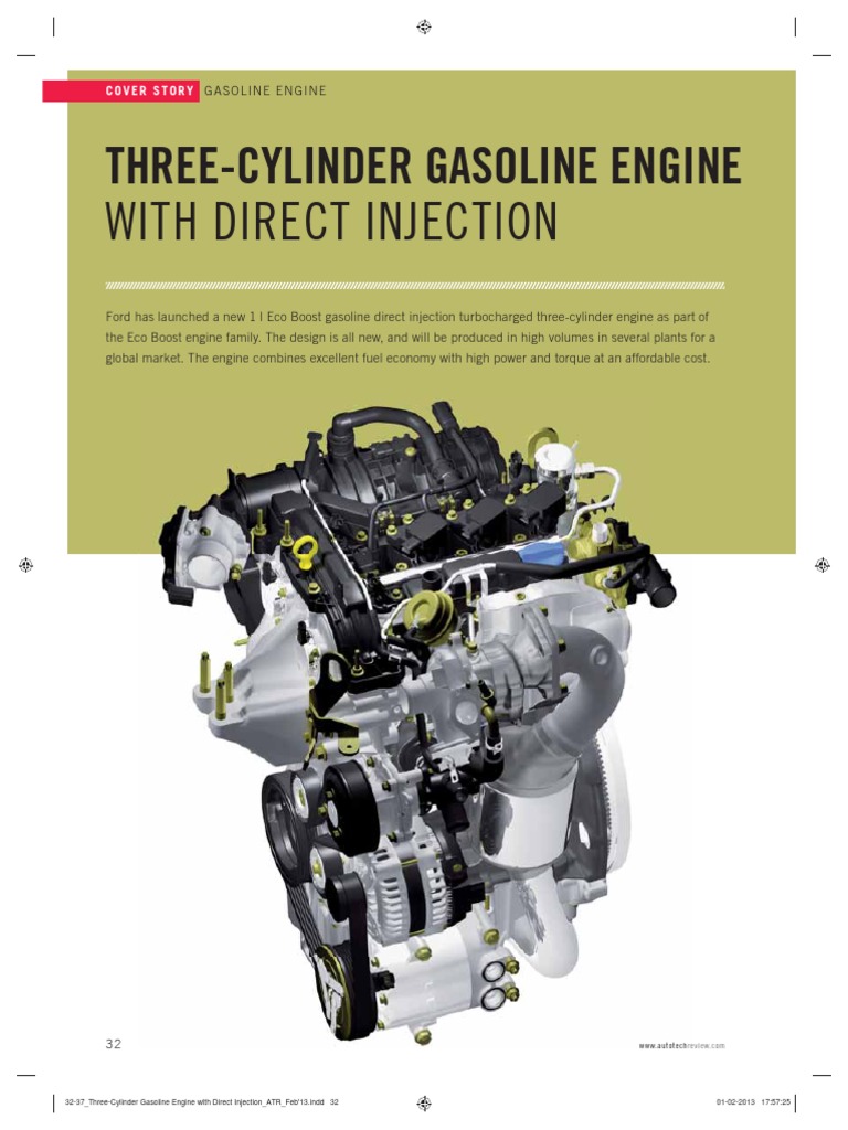 Ford's 1L EcoBoost Three-Cylinder Engine | PDF | Turbocharger | Engines