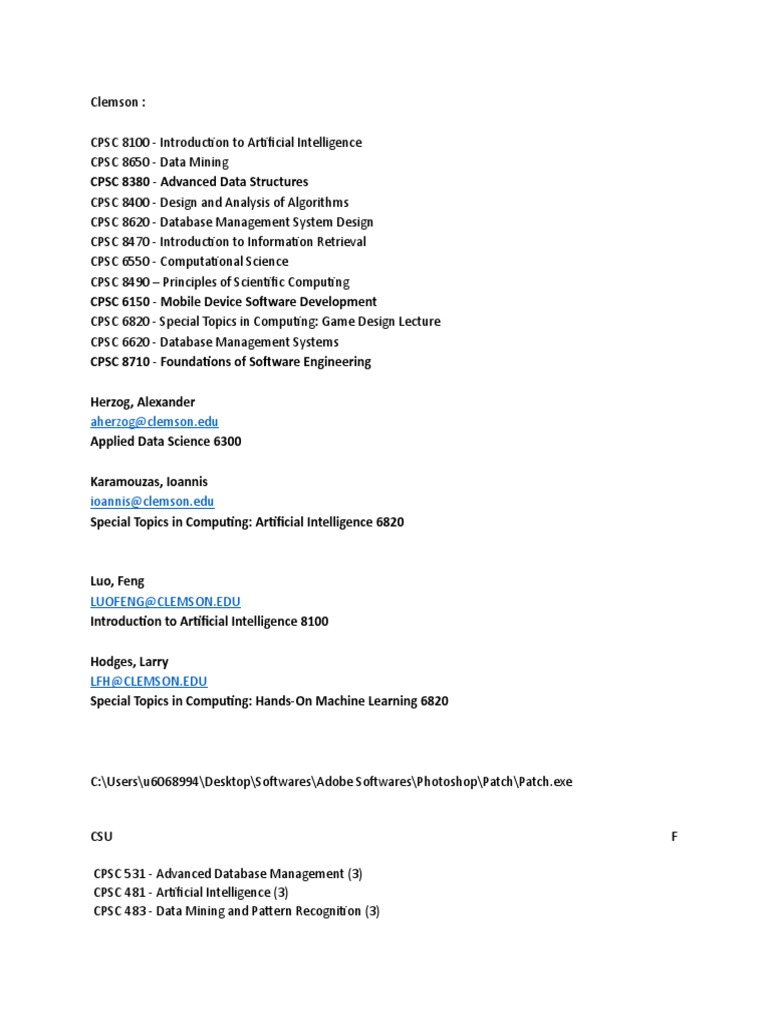 Courses | PDF | Computers | Technology & Engineering