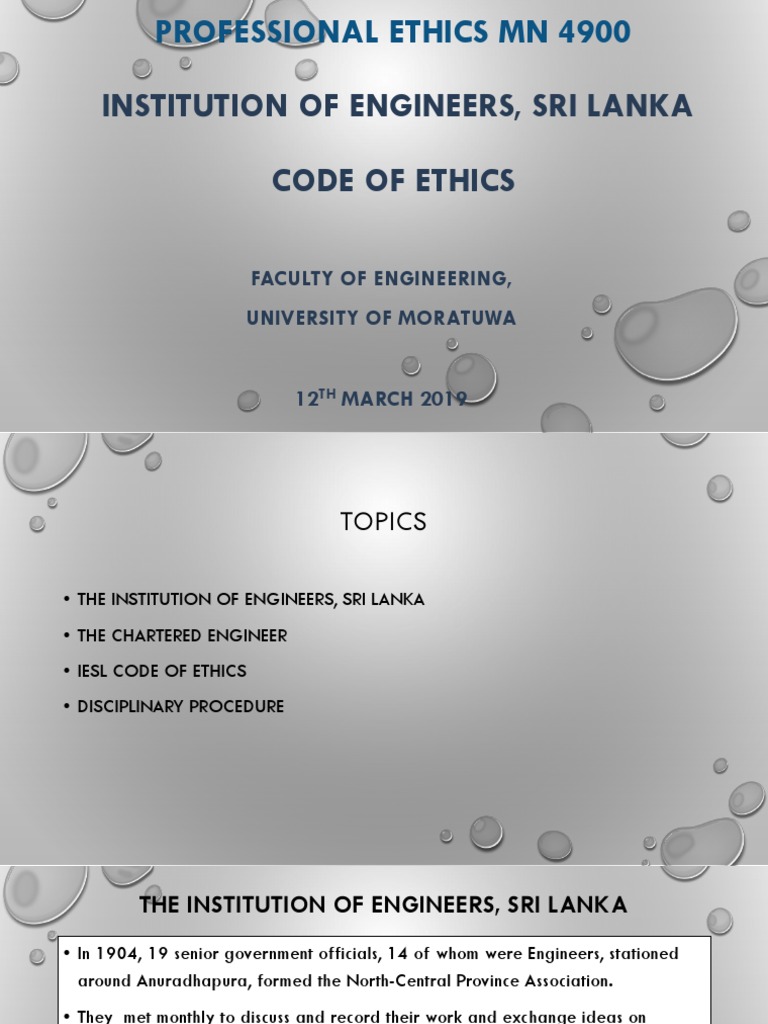 Session 03-Uom 2019 - Iesl Code of Ethics-A | PDF | Engineering ...