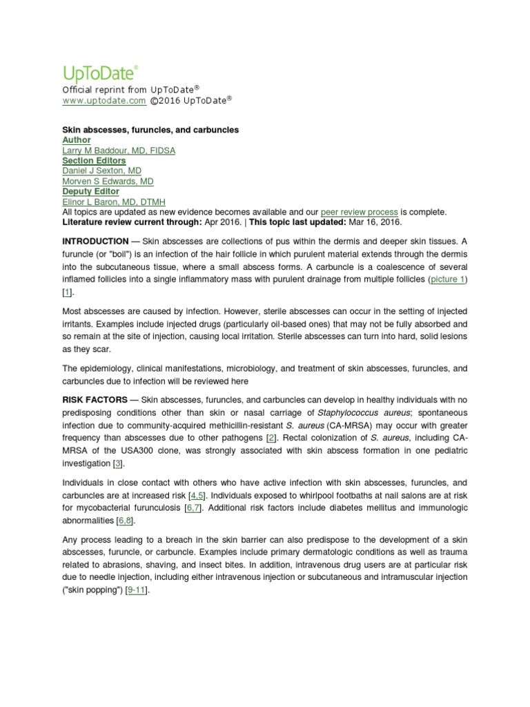 Skin Abscesses, Furuncles, and Carbuncles | PDF | Methicillin Resistant ...