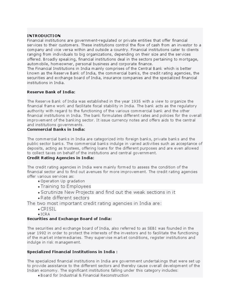 Introduction Fin. Institute | PDF | Venture Capital | Corporate Finance