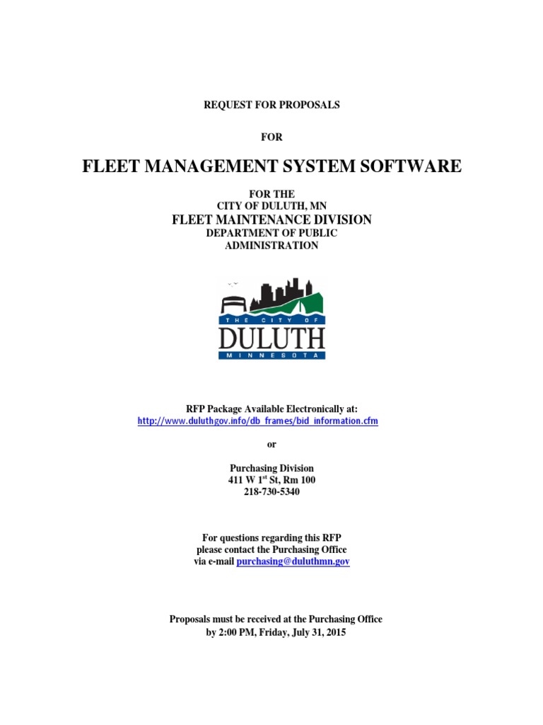 Fleet Management System Software | PDF | Request For Proposal ...