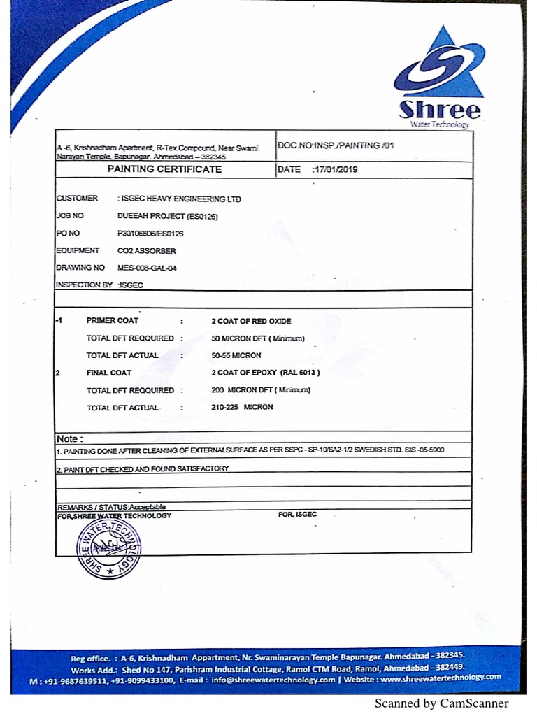 Dimantions Report Isgec | PDF