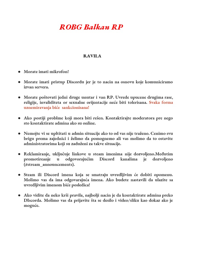 Robg Balkan RP | PDF