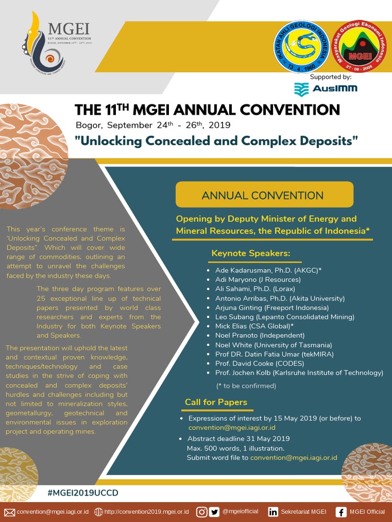 2nd Flyer The 11th MGEI Annual Convention - r8 | PDF | Economic Geology ...