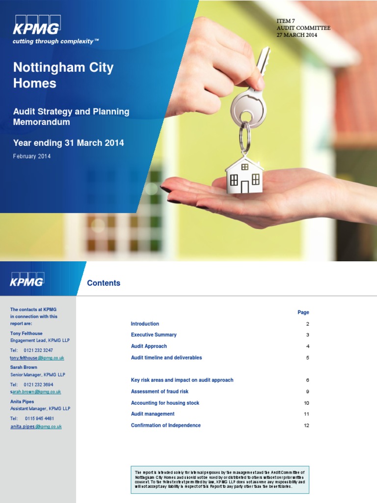 Item7 KPMG Audit Strategy Planning Memorandum | Internal Control | Audit