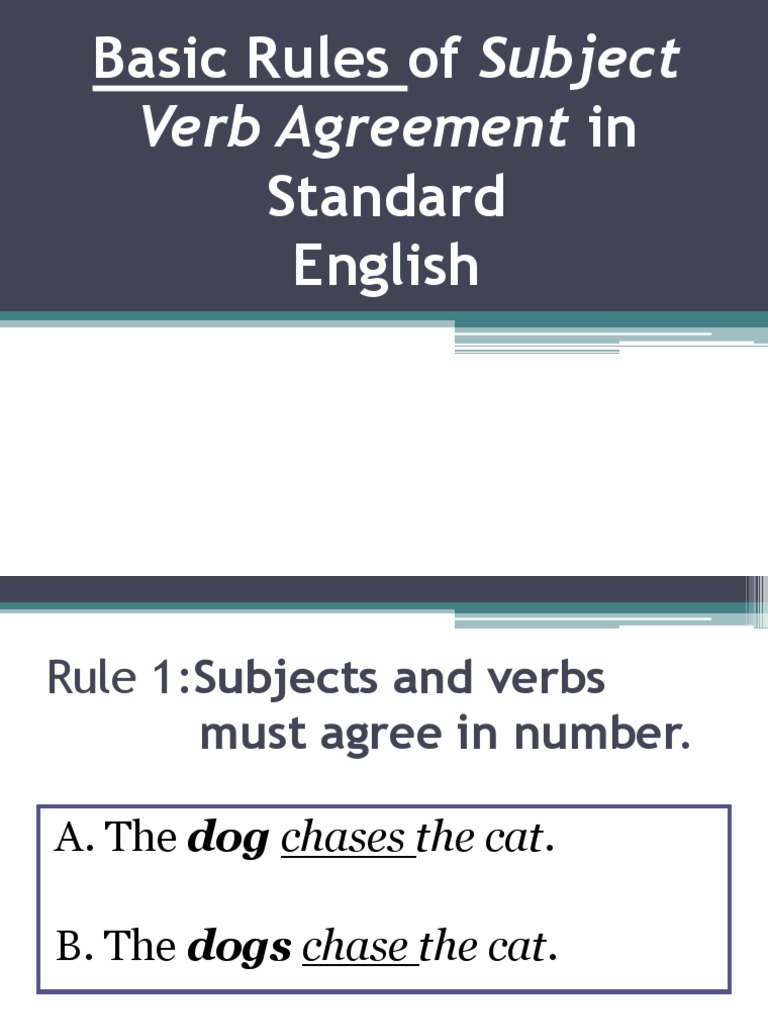 Subject-Verb Agreement Rules Explained | PDF | Grammatical Number | Verb