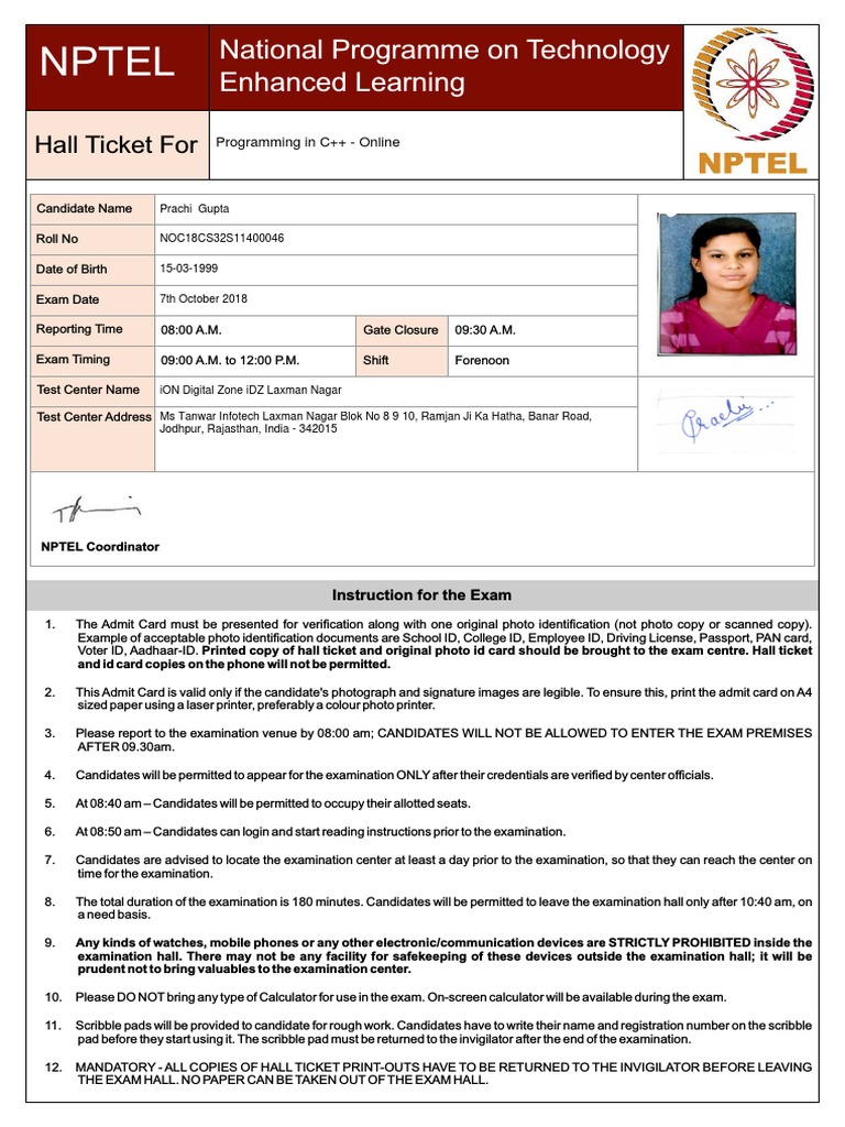 Nptel: National Programme On Technology Enhanced Learning | PDF ...