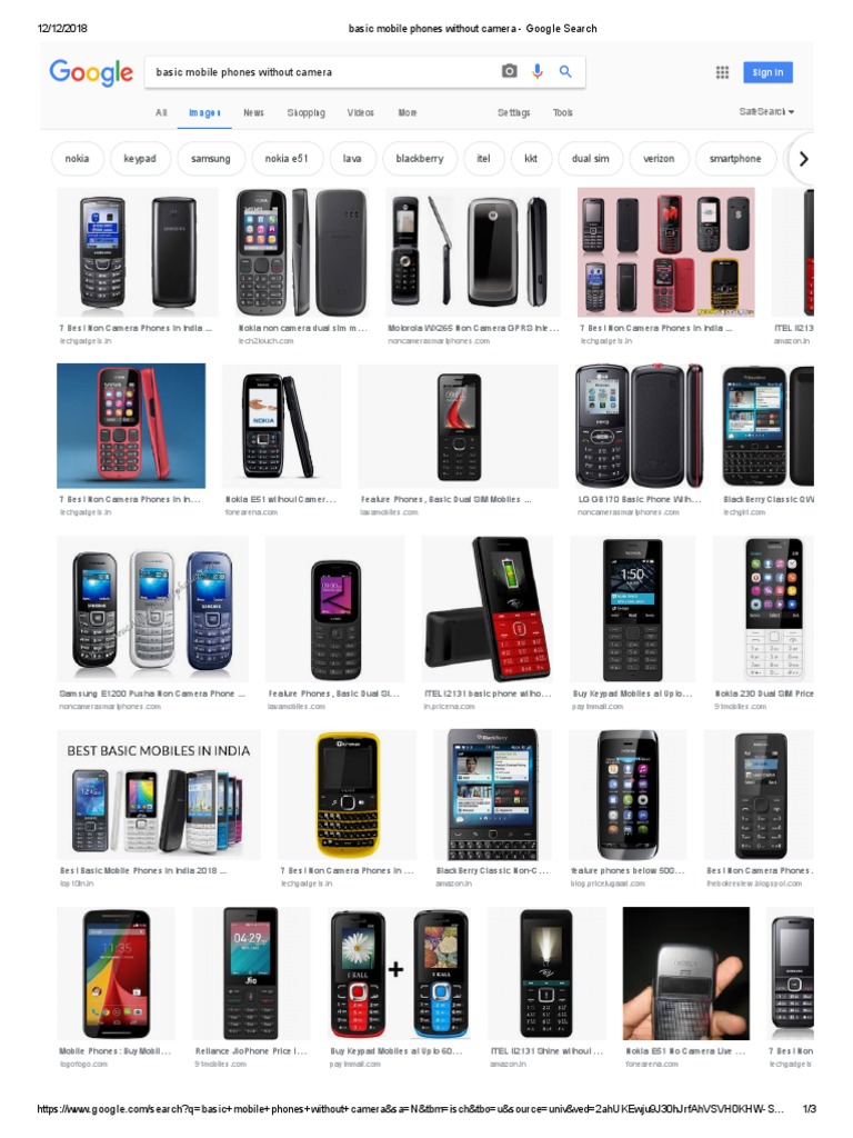 Basic Mobile Phones Without Camera | PDF | Smartphone | Mobile Phones