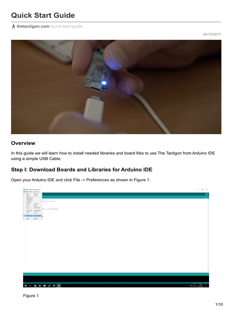 The Tactigon Quick Start Guide | PDF | Arduino | Operating System Families