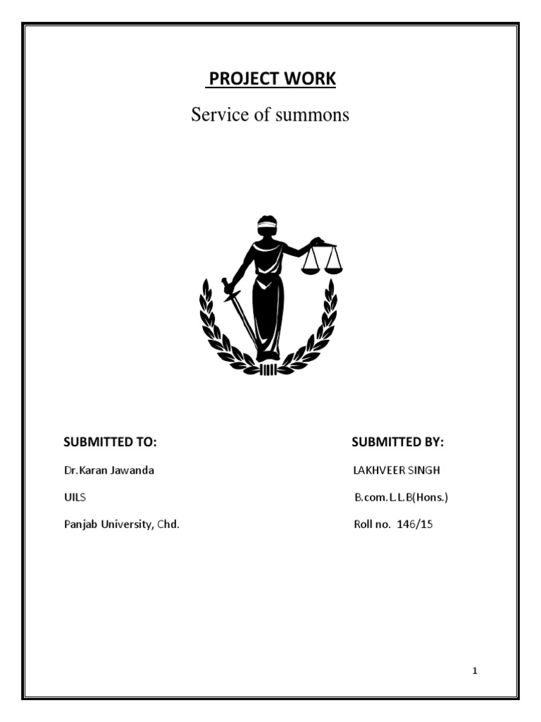 CPC Project | PDF | Summons | Lawsuit