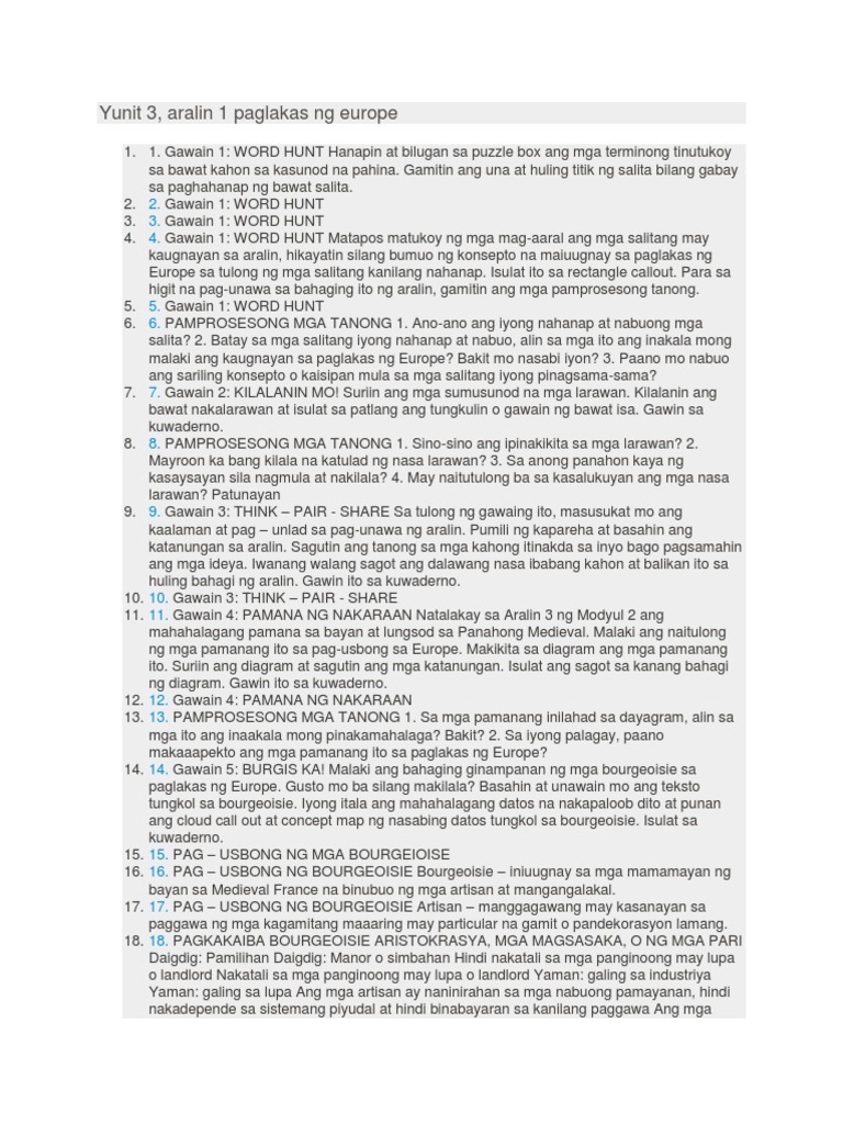 Yunit 3 | PDF